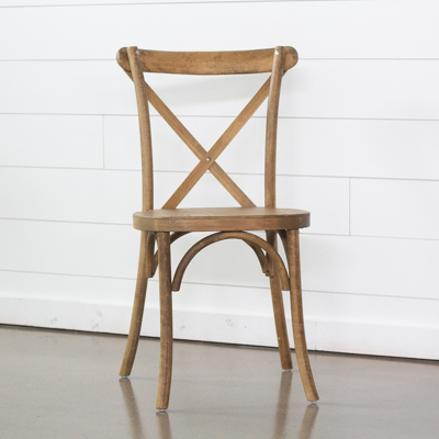 Wooden Crossback Chairs - Sugar Creek Event Rentals