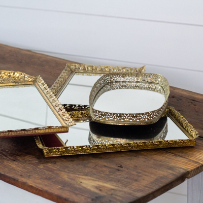 Assorted Mirror Trays - Sugar Creek Event Rentals