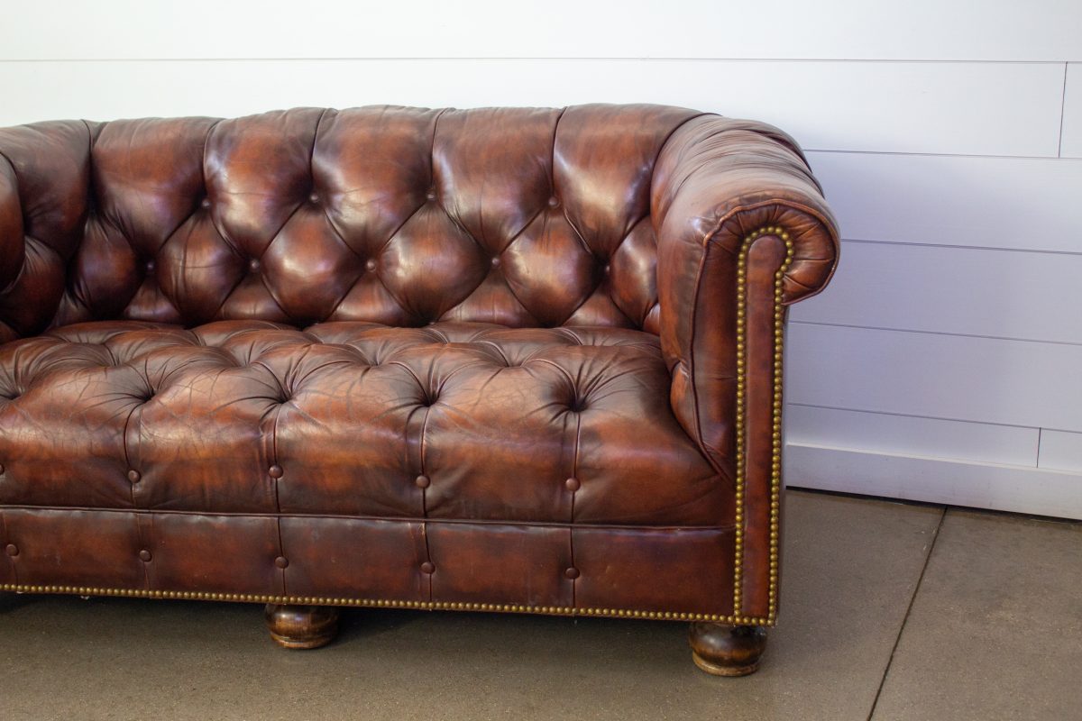Winston Leather Loveseat - Sugar Creek Event Rentals