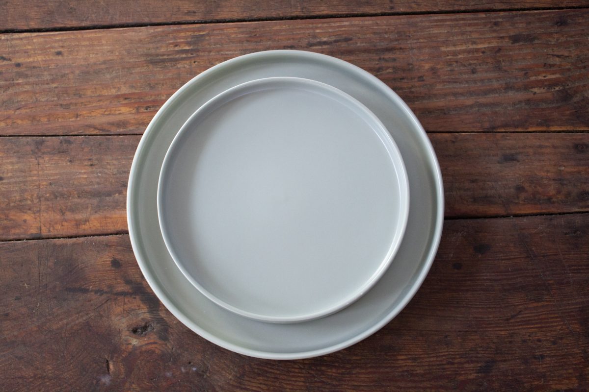 Sage Stoneware Dinner Plates - Sugar Creek Event Rentals