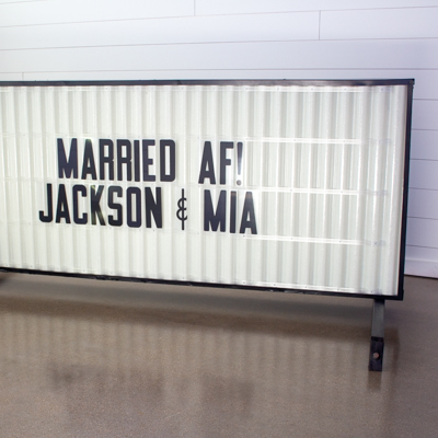 Marquee LED Sign - Sugar Creek Event Rentals