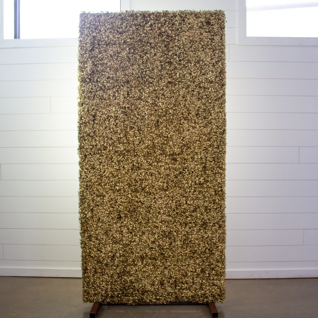 Gold Hedge Wall - Sugar Creek Event Rentals